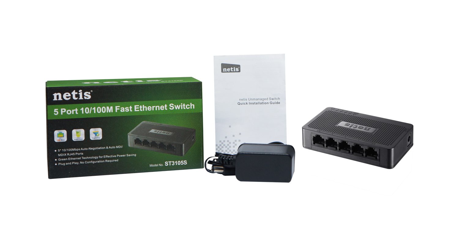 Netis 5 Port (ST3105S) Fast Ethernet Switch - Safan Gadget Netis 5 Port (ST3105S) Fast Ethernet Switch - Safan Gadget